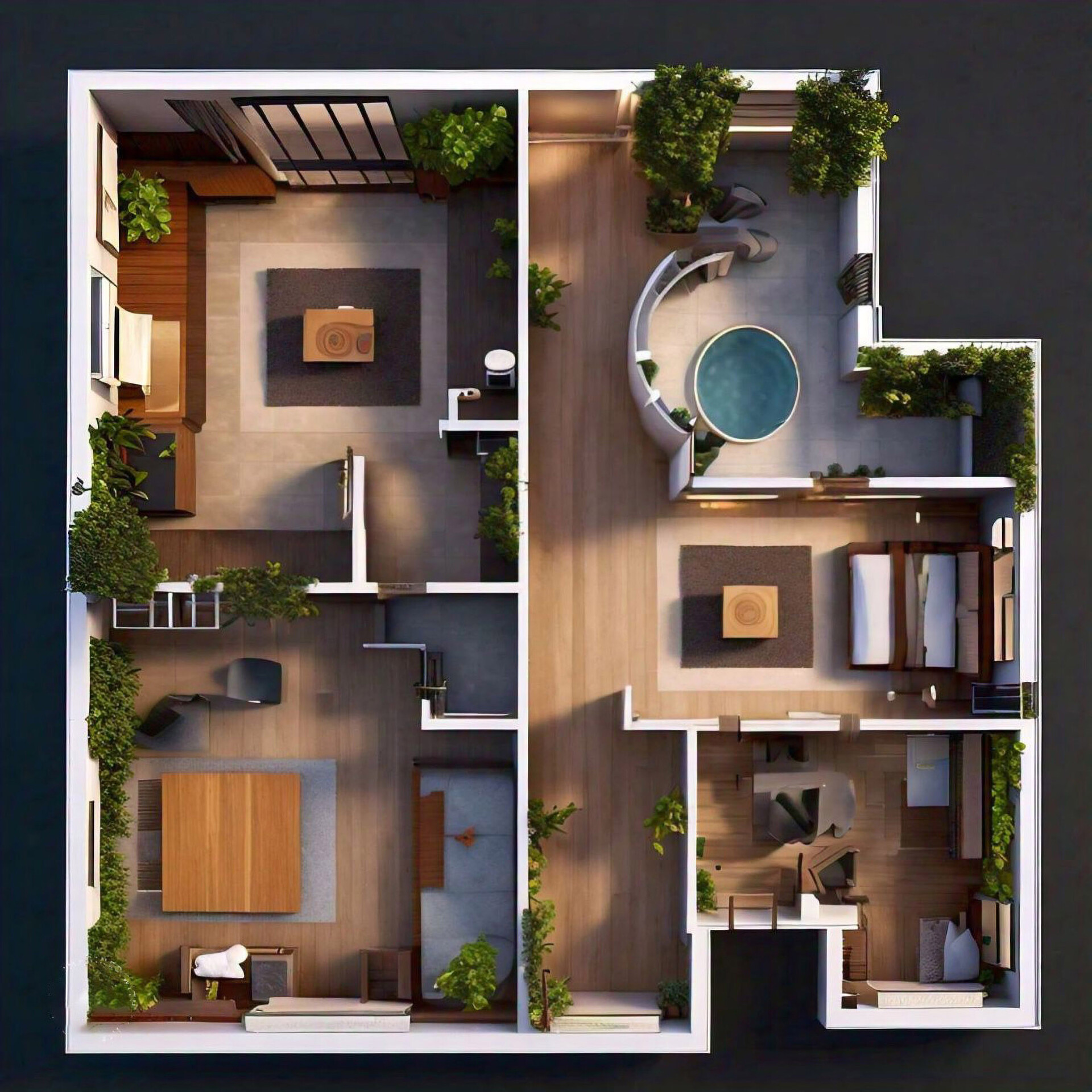 ArtStation - 3d Floor design of modern house