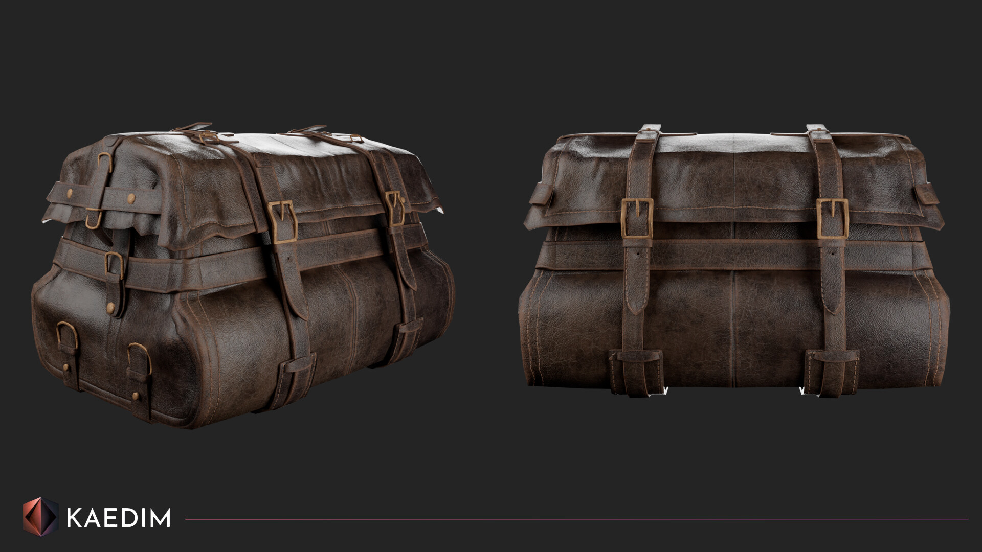 Kaedim - Vintage Satchel | 3D Realistic Game Asset | Kaedim