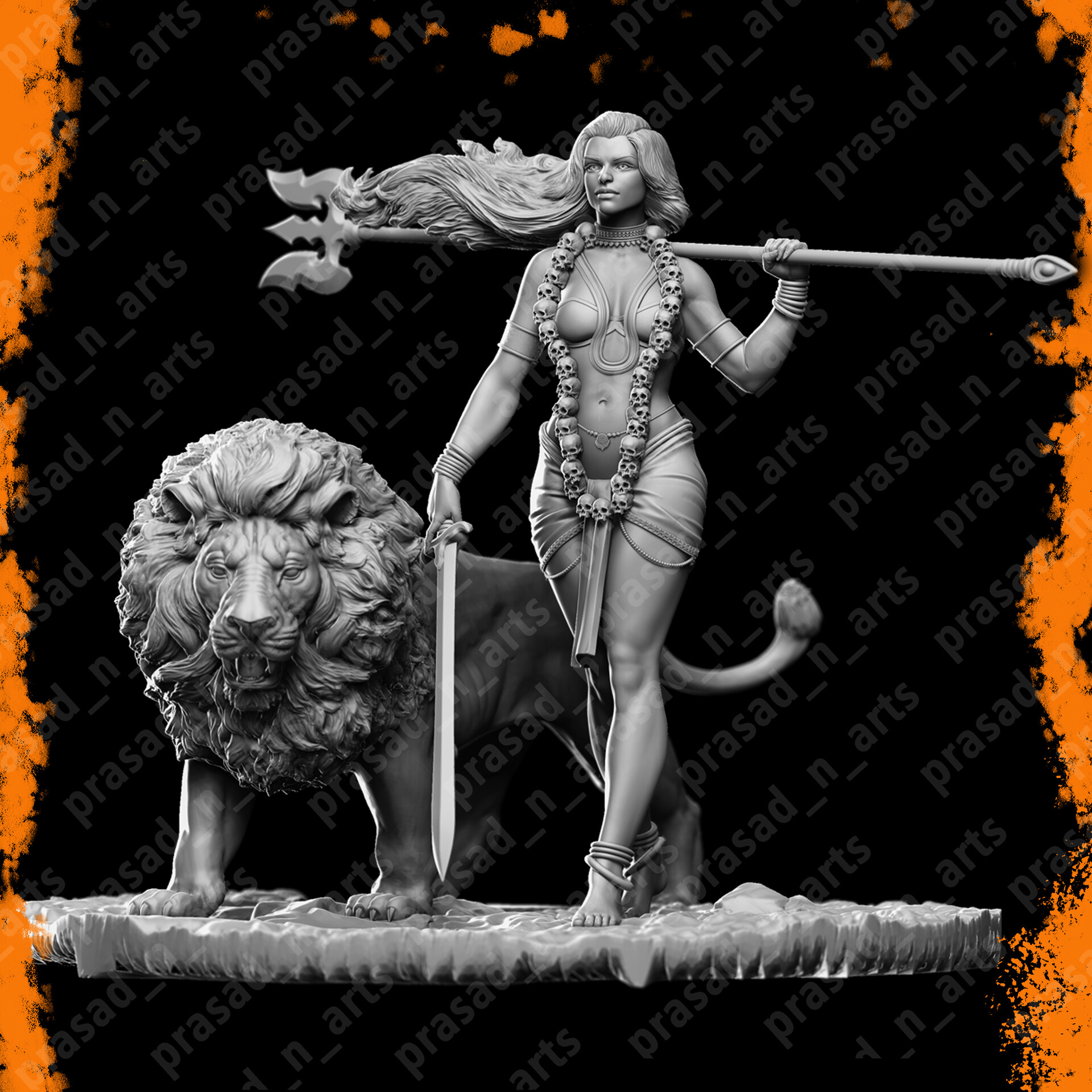 ArtStation - Maa Kali Sculpt by Prasad Nambiar