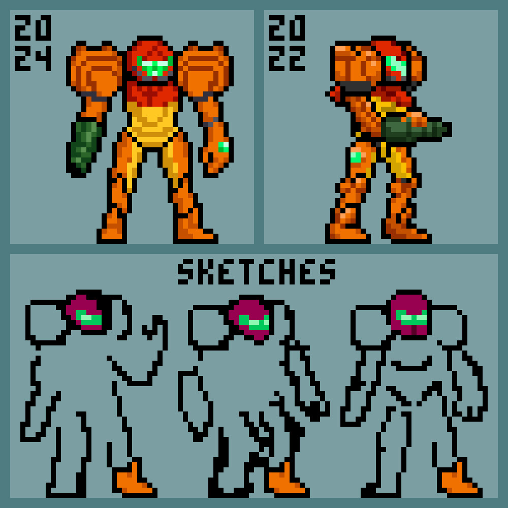 Metroid Sprite Art