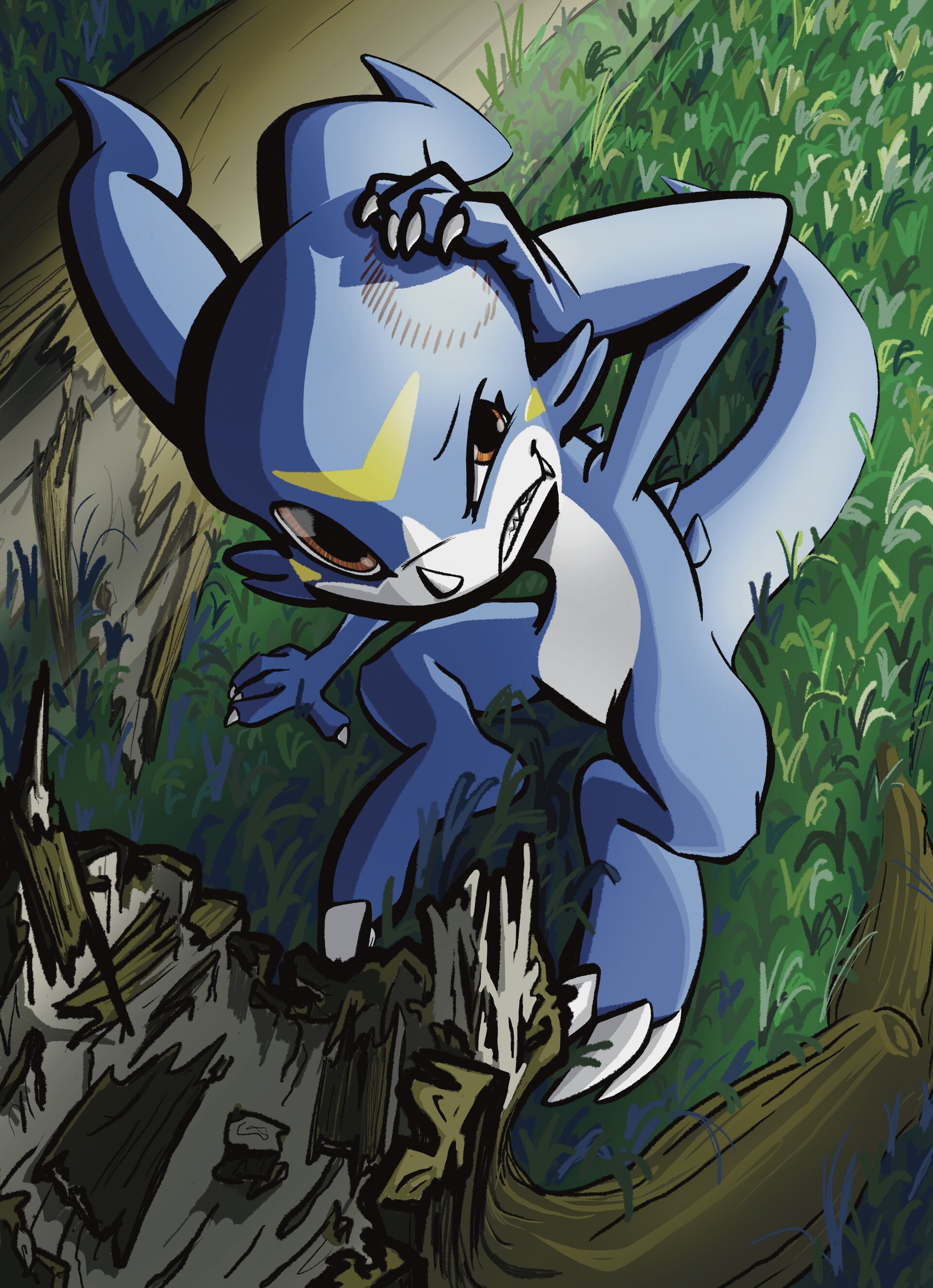 ArtStation - Veemon Headbutt Aftermath