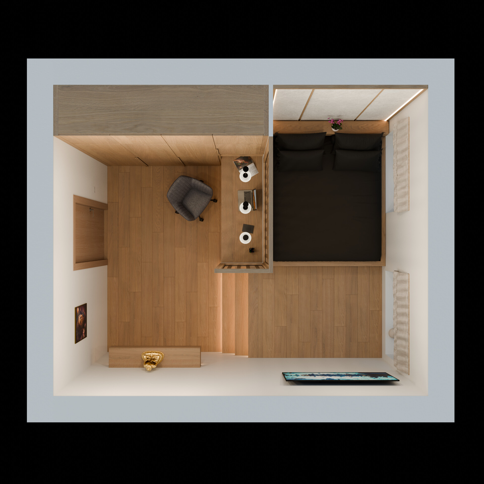 Catcher - Room in minimalist style