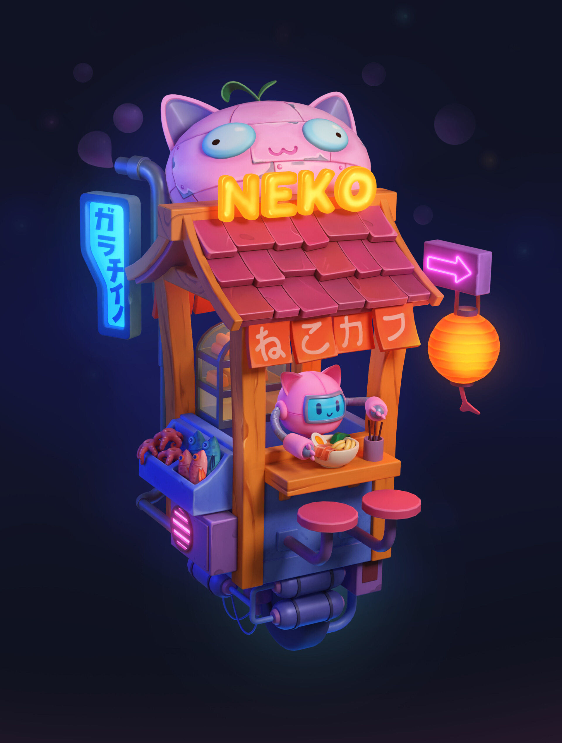 ArtStation - Neko cafe