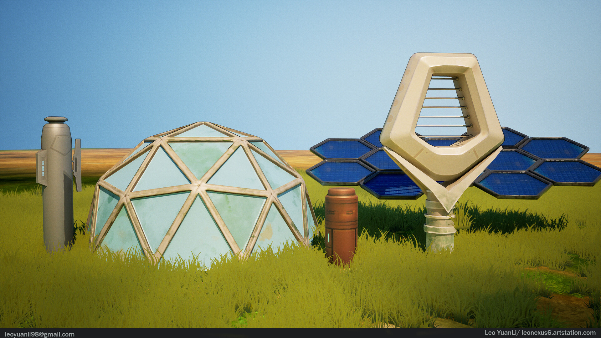 Games Artist - Solar Punk - Environment Breakdown - Leo YuanLi