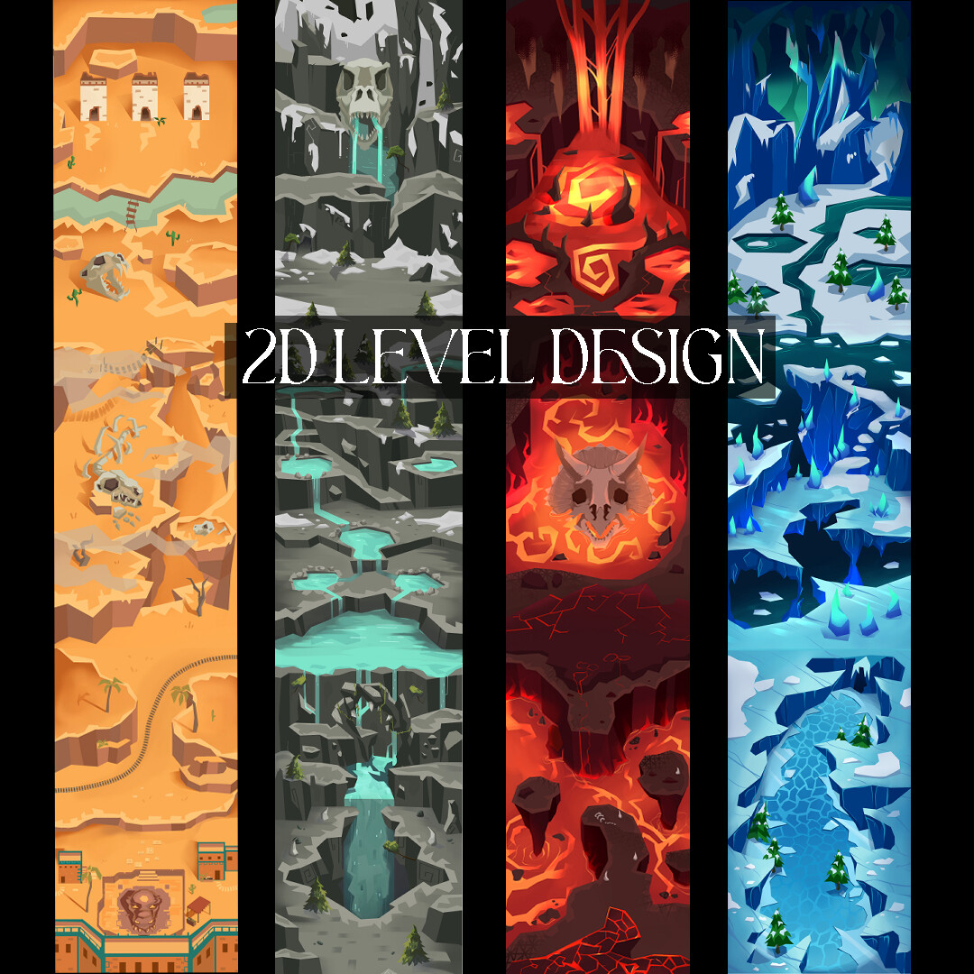 ArtStation - 2D Level Designs for a Videogame