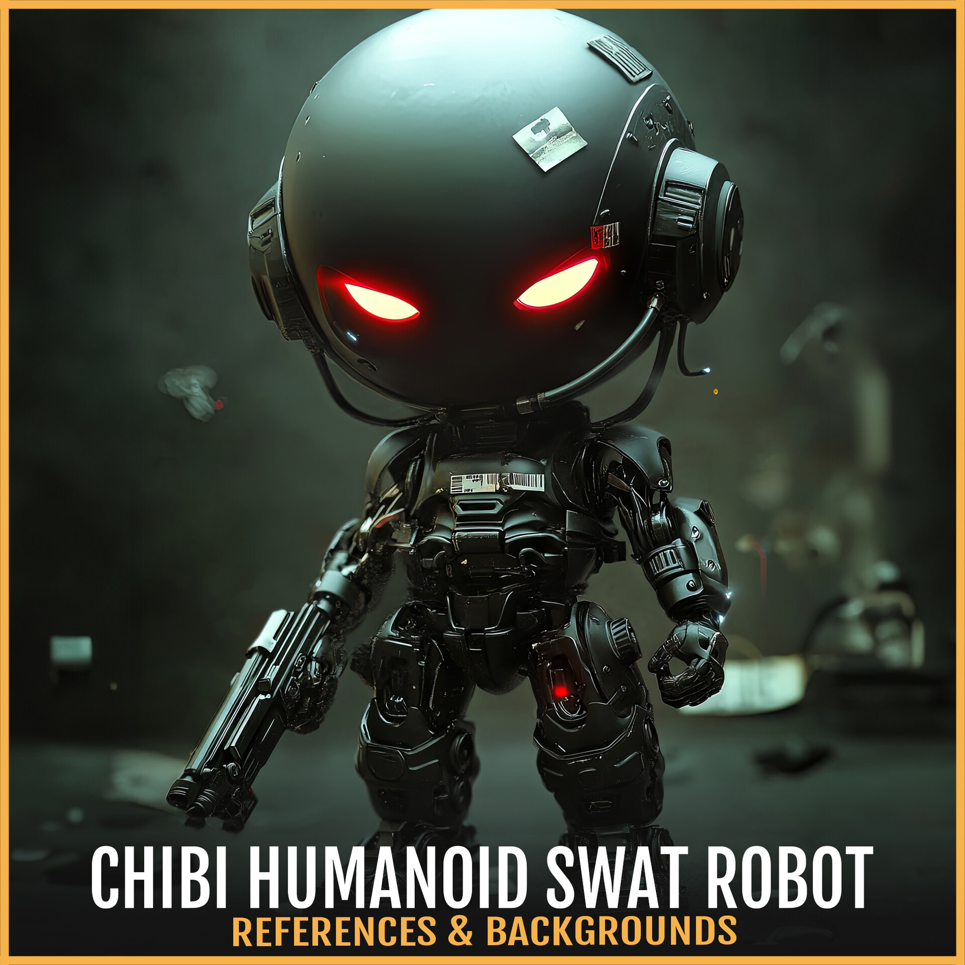 ArtStation - 303 Chibi Humanoid SWAT Robot