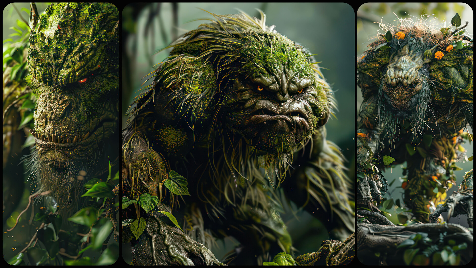 Ferial Studio - 🔹210 Jungle Monster Character Reference Image Pack v.40 ...