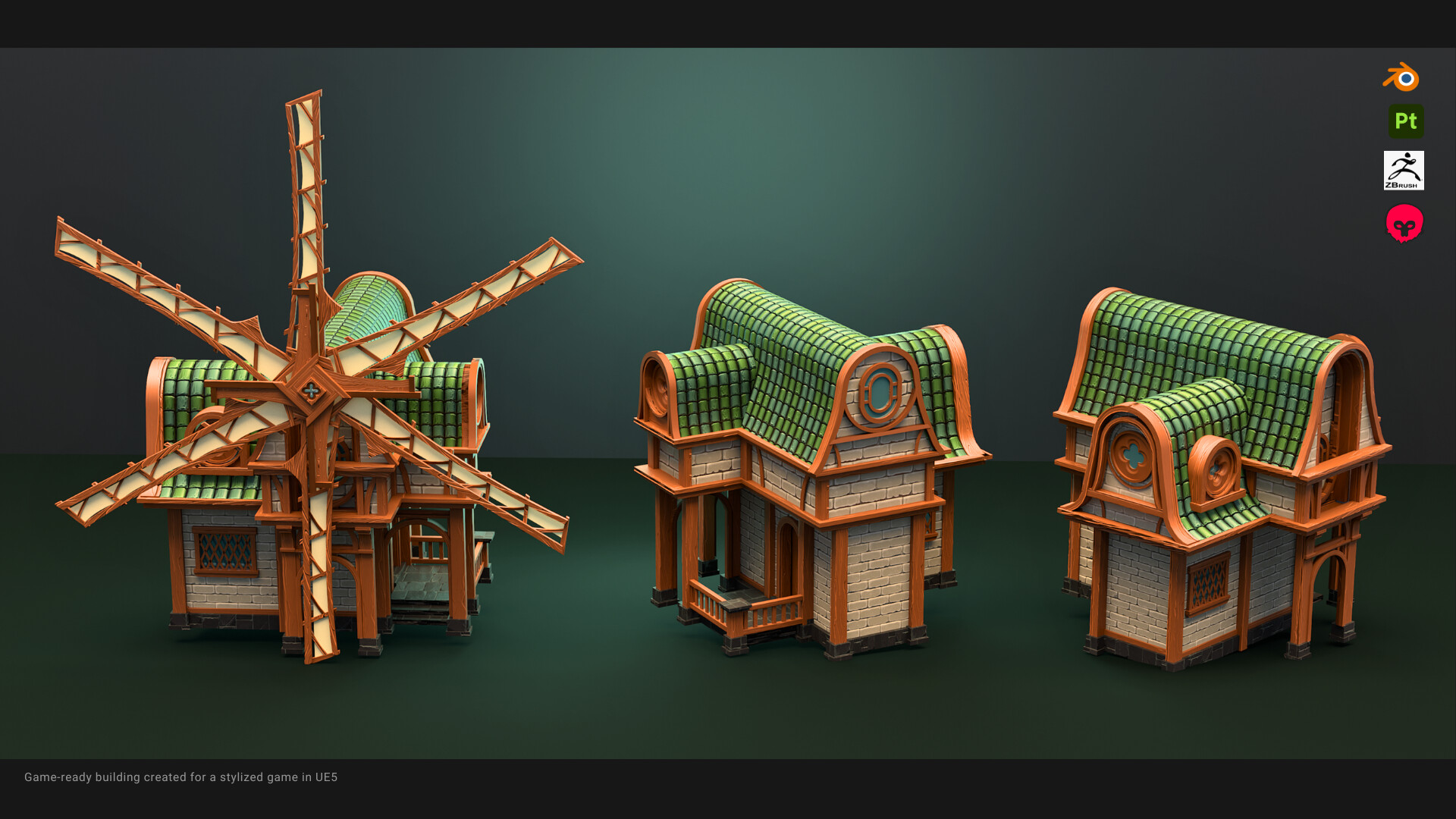 Daria Alexandrescu - 3D Game-ready Windmill Environment Project UE5
