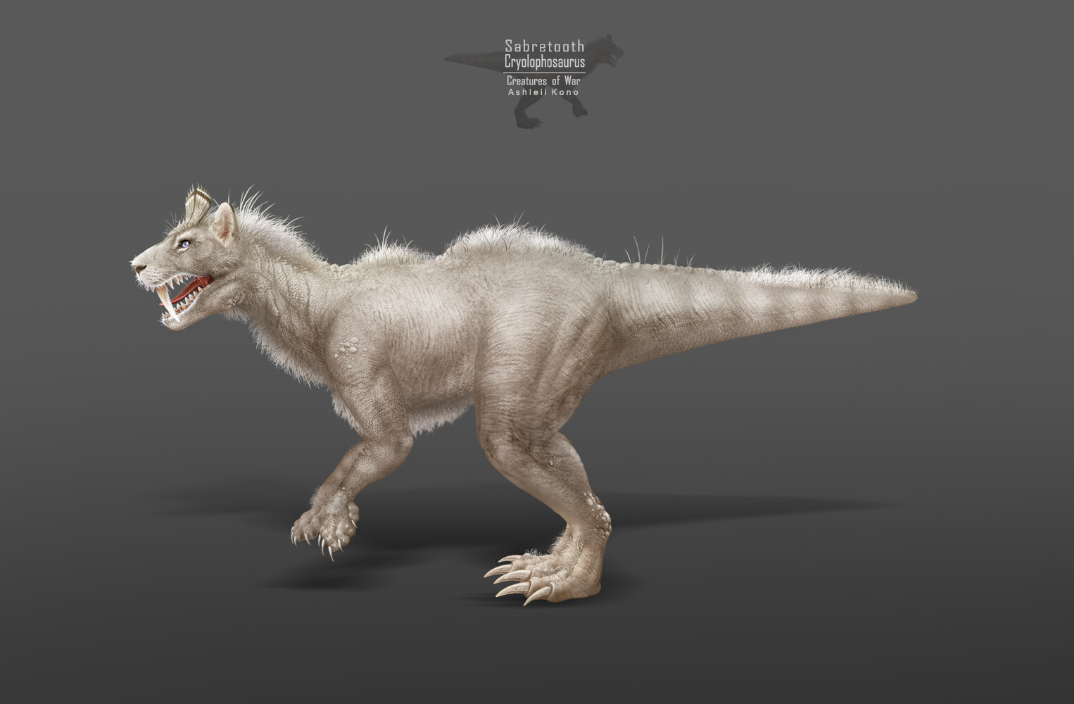 ArtStation - Sabretooth Cryolophosaurus rig