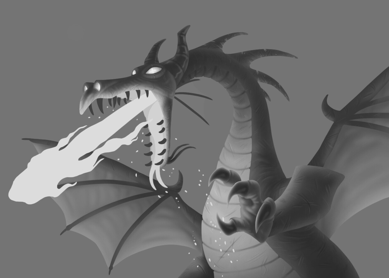 maleficent dragon drawing