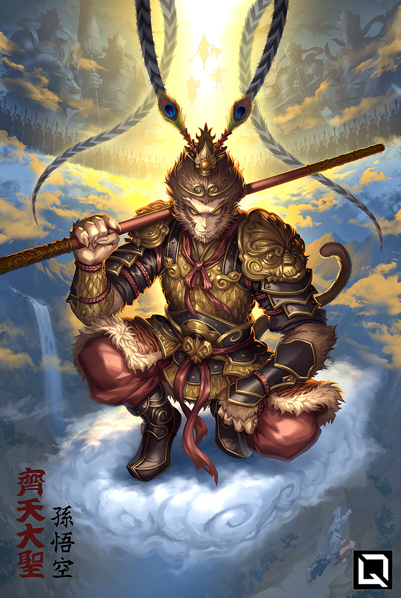 ArtStation - Mount Huaguo Handsome Monkey King, The Great Sage Equal to ...