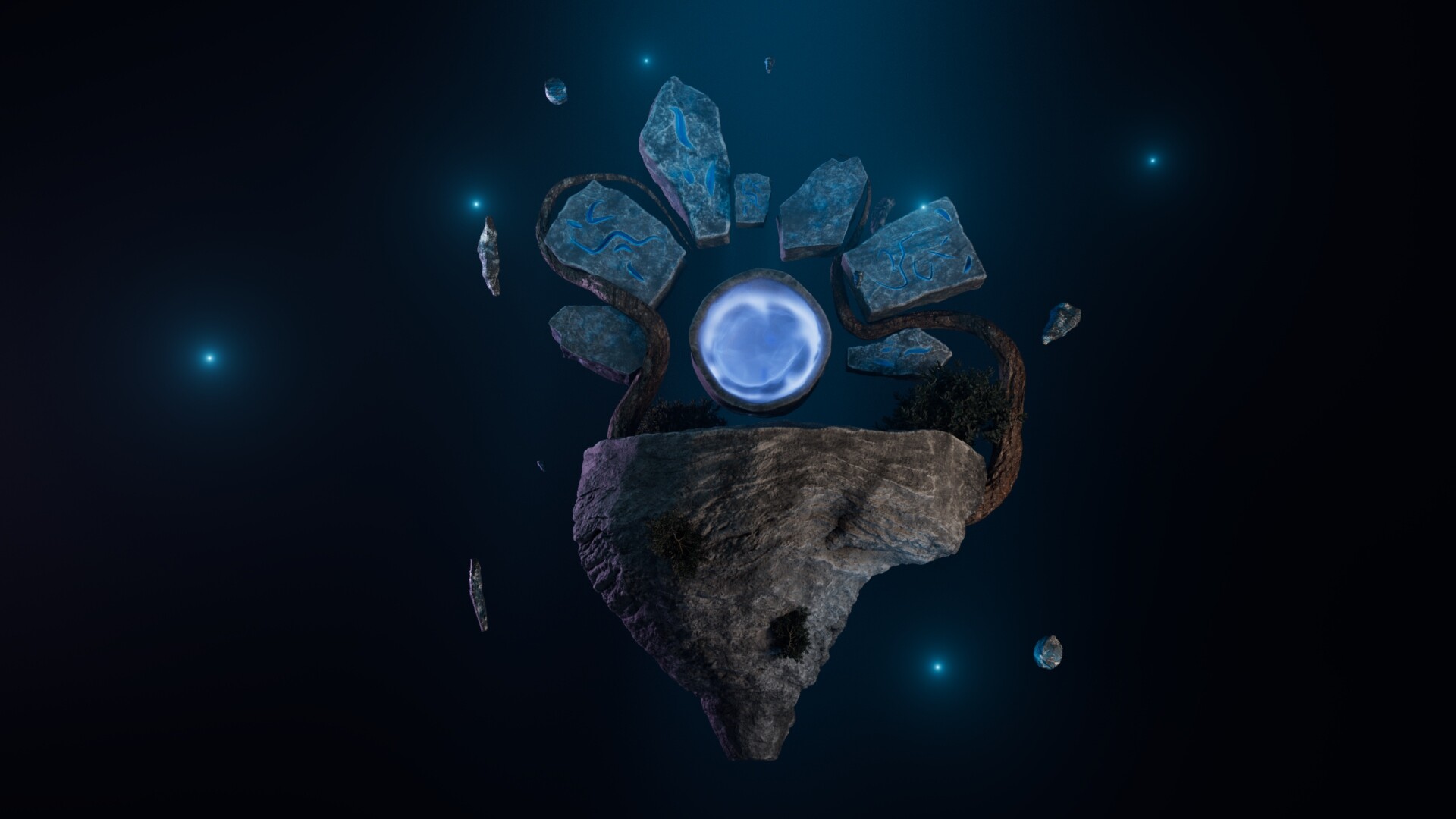 ArtStation - Runic Portal - Project of a day / Magic theme