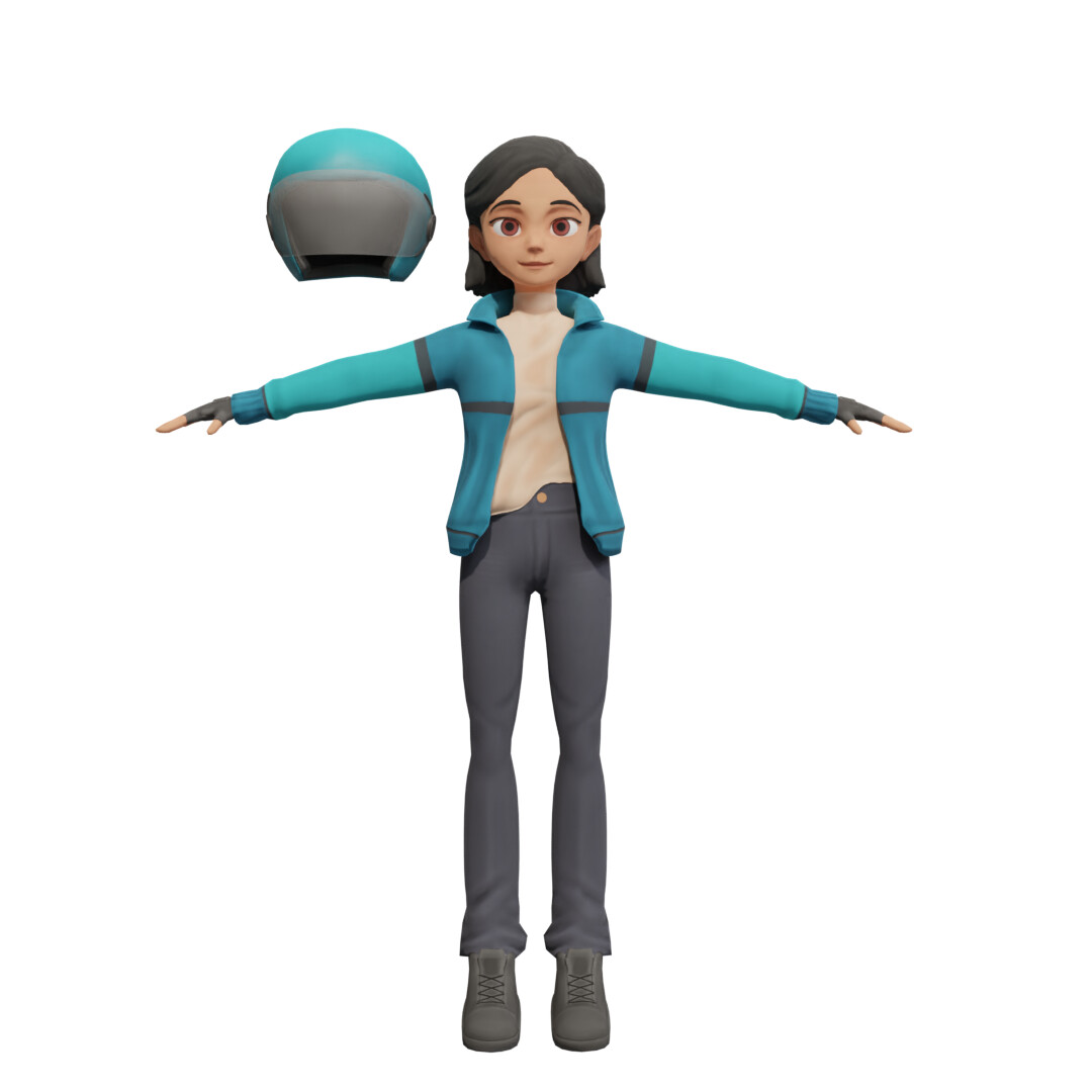 ArtStation - Stylized Female Racer