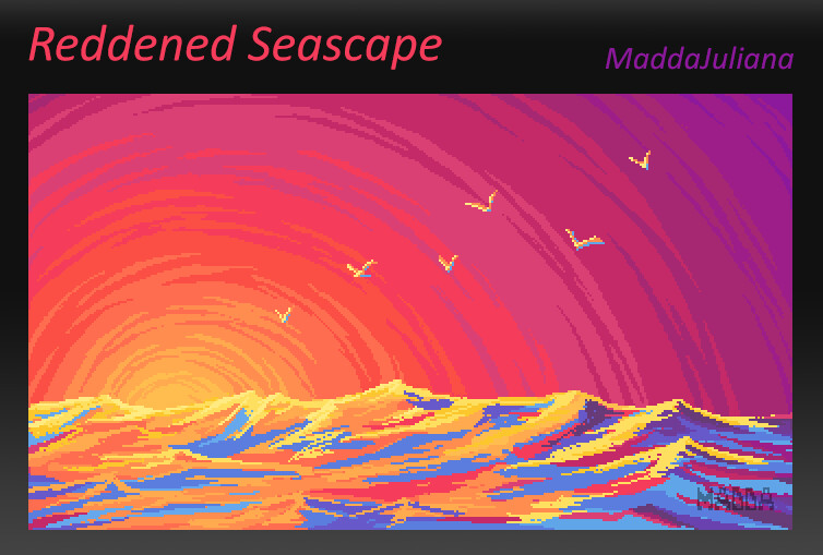 ArtStation - Reddened Seascape - Pixel Art (Oct 2024)