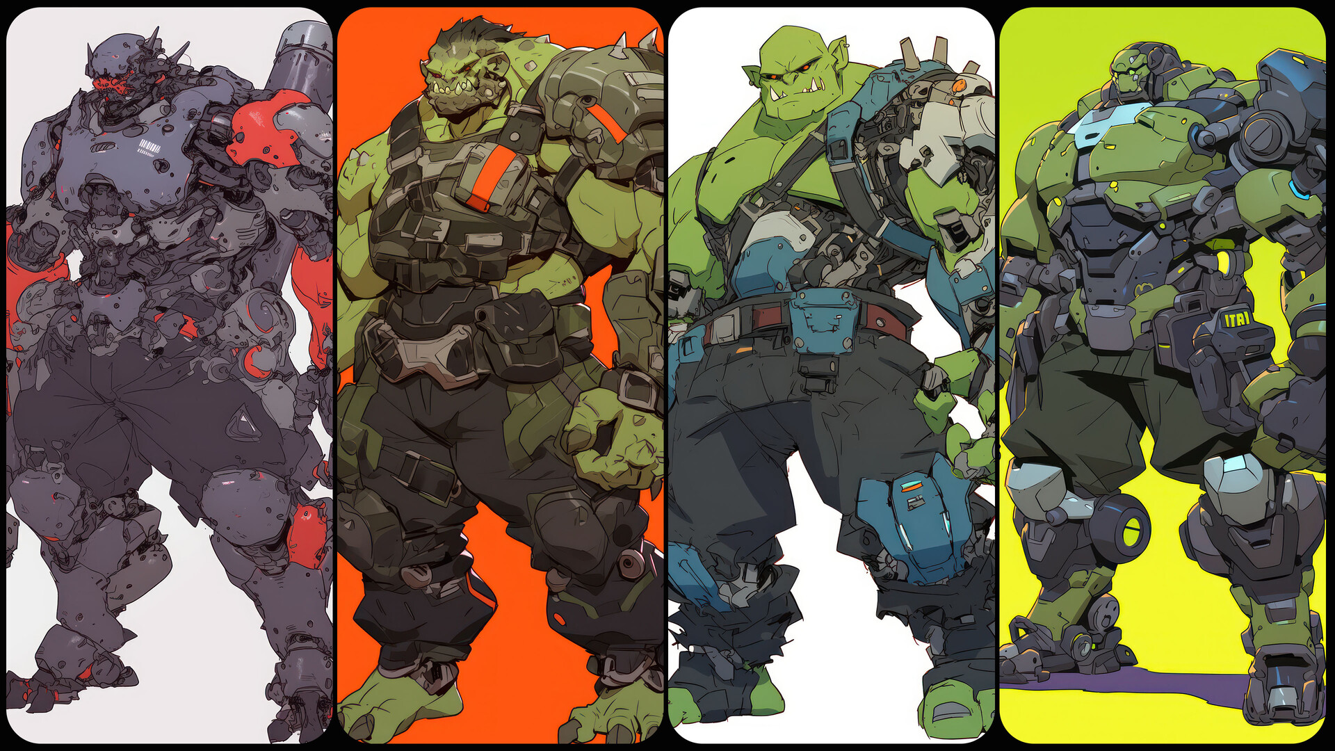 Ferial Studio - 🔹240 Cyber Ogre - Cartoon Character Reference Image ...