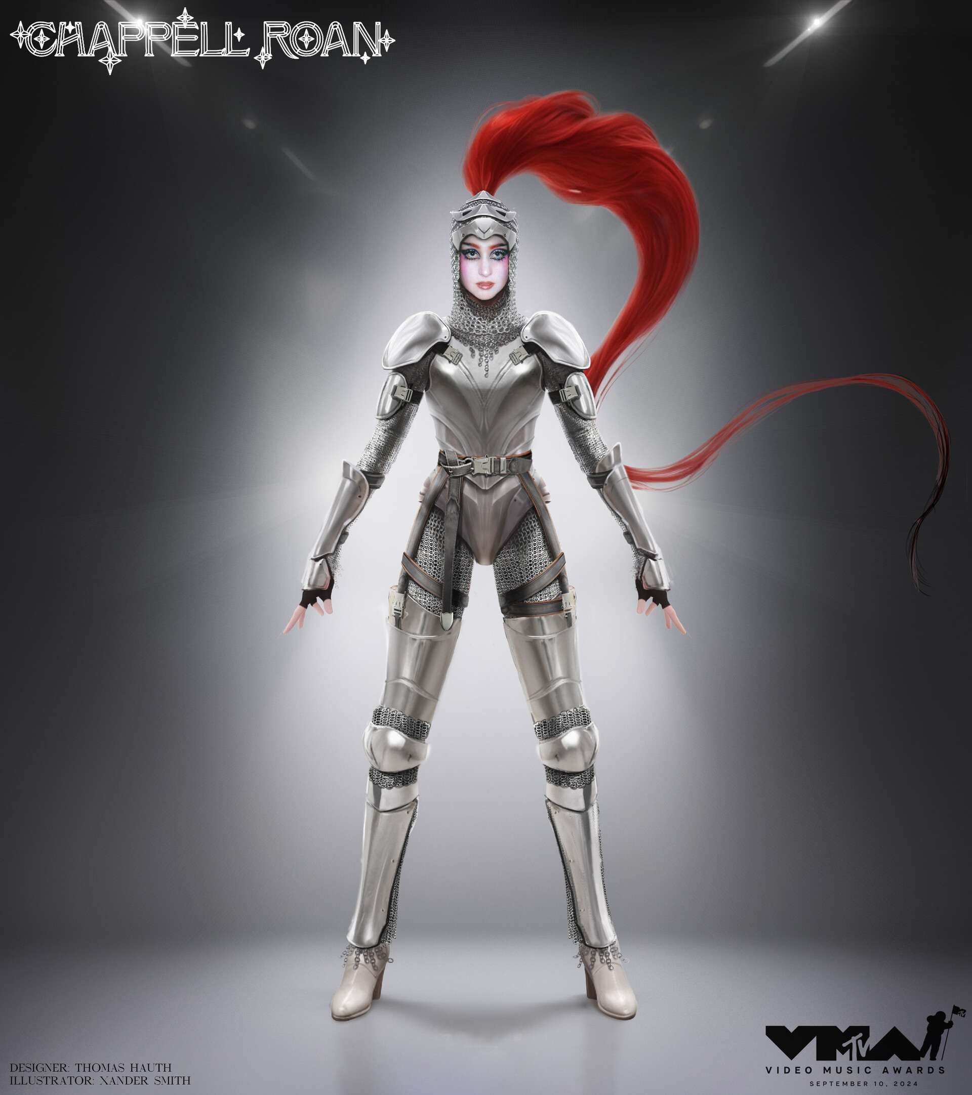 Xander Smith - Chappel Roan Costume Illustrations for the VMAs
