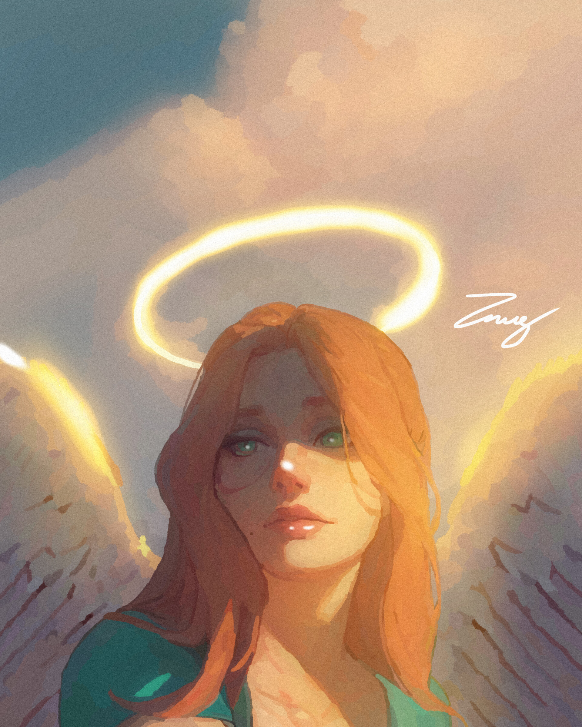 ArtStation - Inktober - Day 7 - Angel