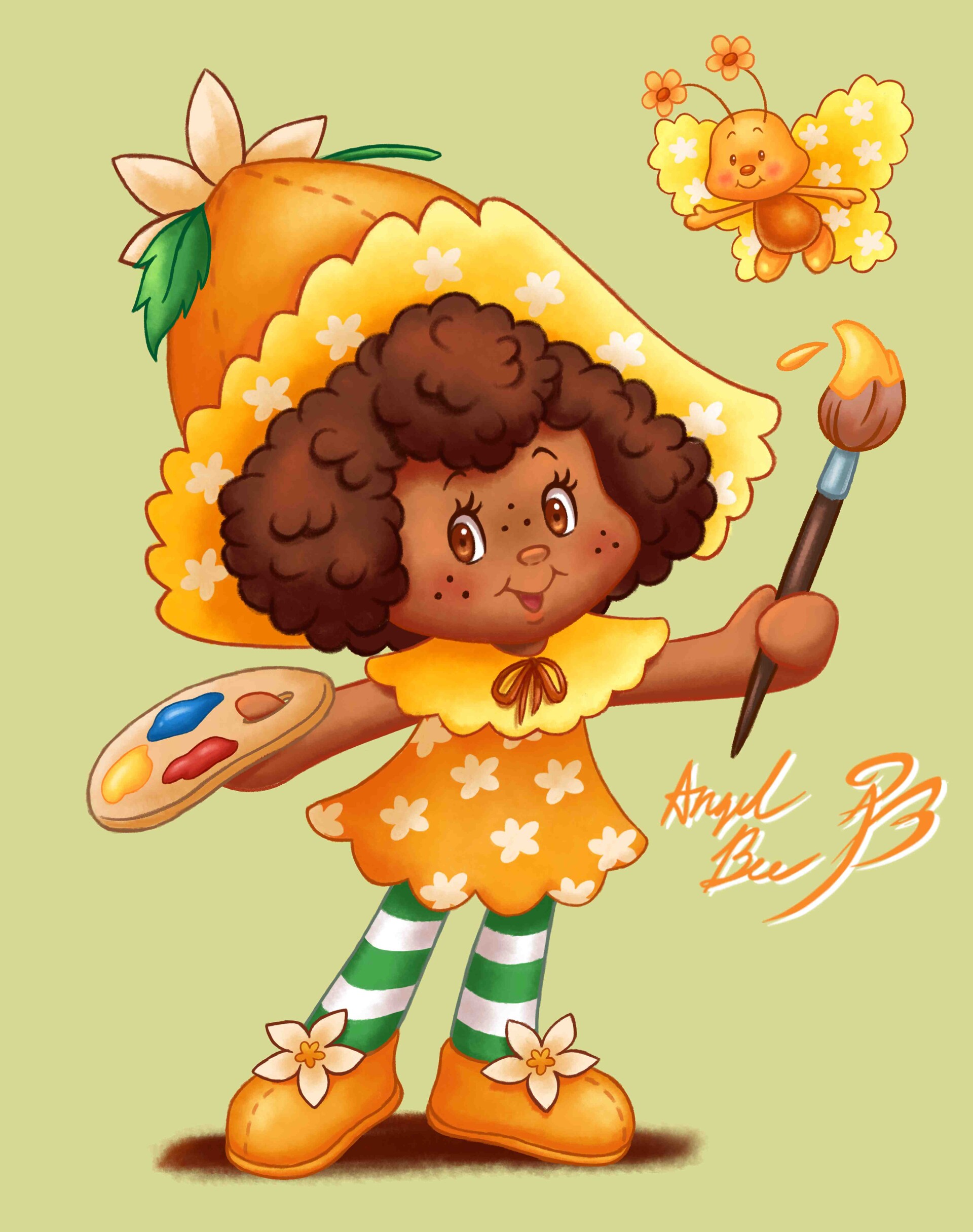 how to draw orange blossom from strawberry shortcake