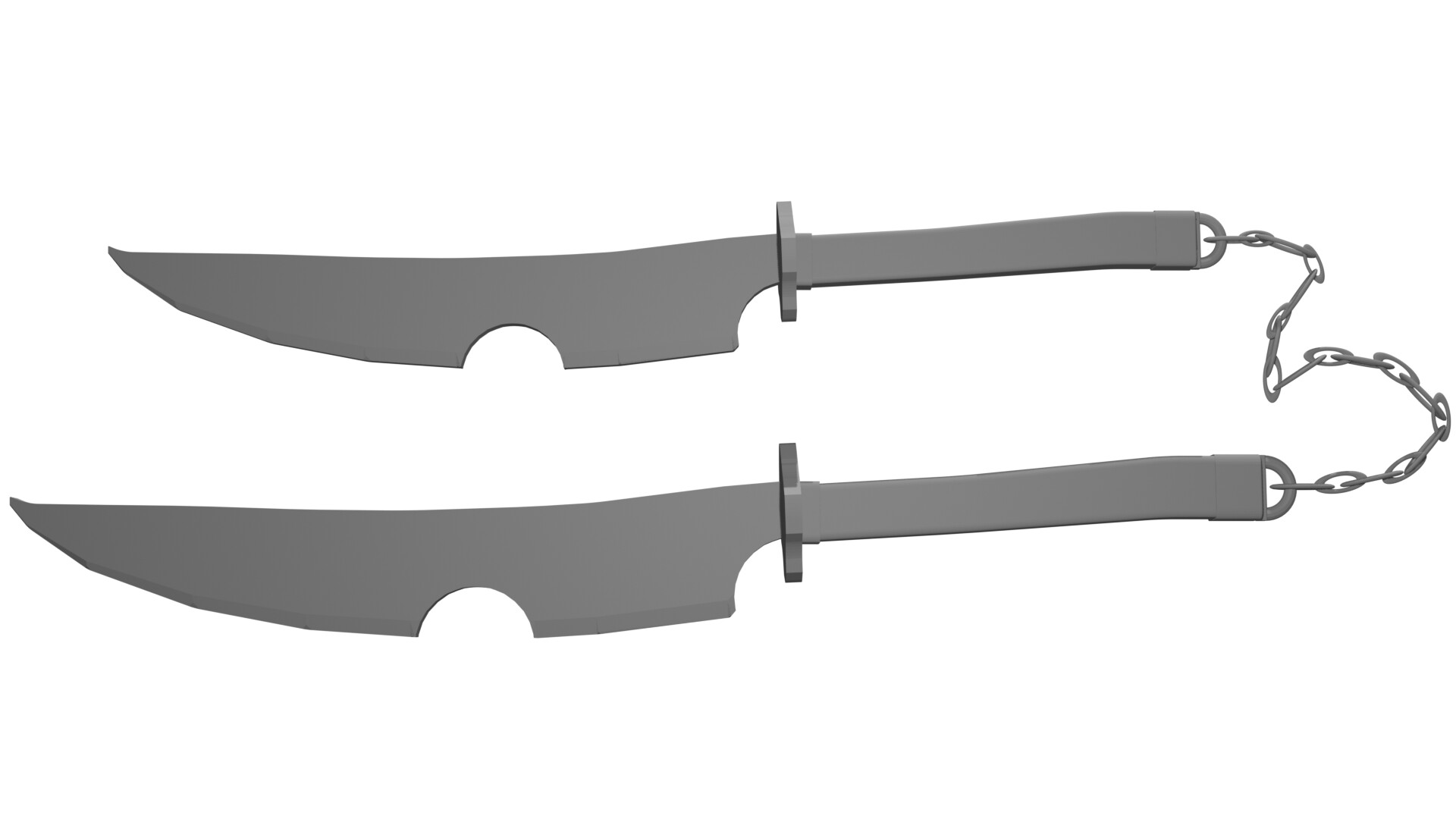 ArtStation - Dual Cleavers + kantana model Rendered