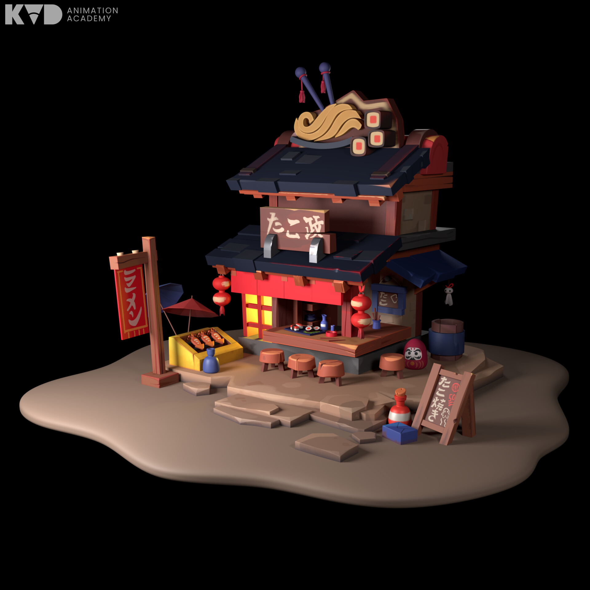 ArtStation - Japanese Street Food Shop