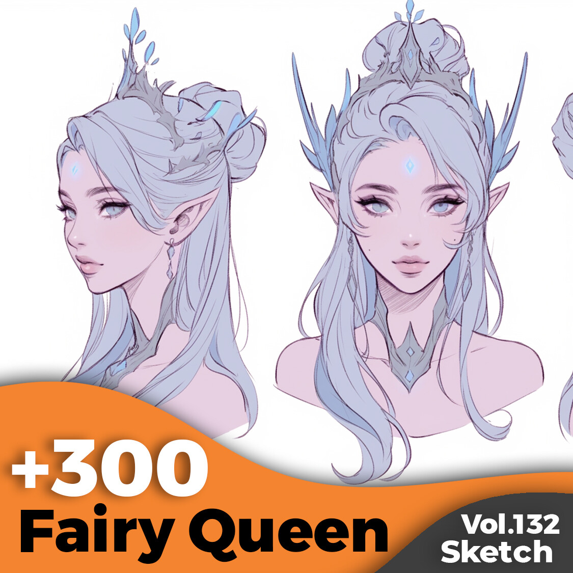 Concept Art - +300 Fairy Queen Sketch Reference(4k)