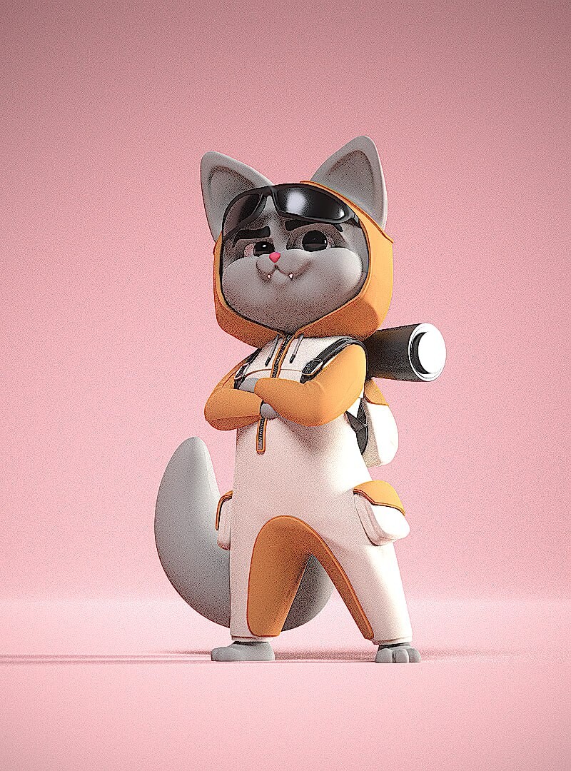 ArtStation - sport cat