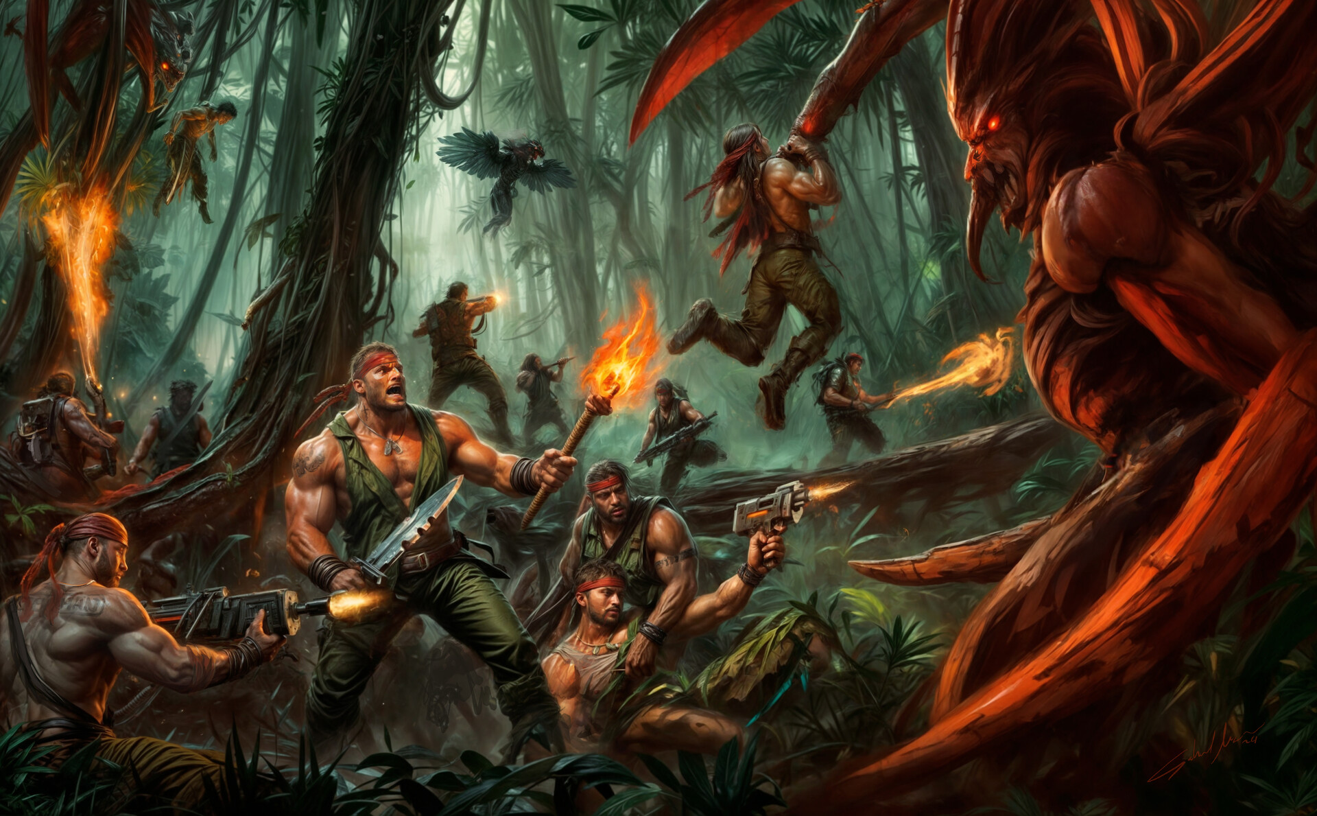 ArtStation - Catachan troops jungle tales warhammer 40000