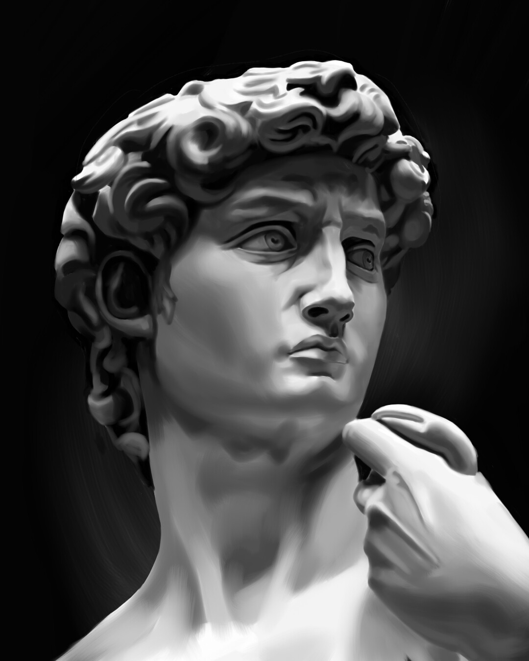 ArtStation - Sculpture of David drawing