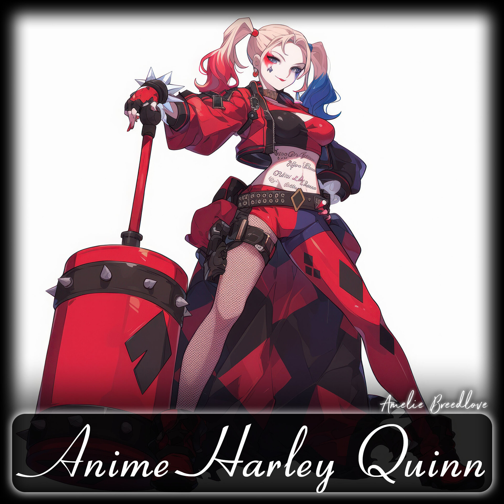 Amelie Anime - 200 Anime Harley Quinn (Full Body) Reference Pack | 4K | v.4