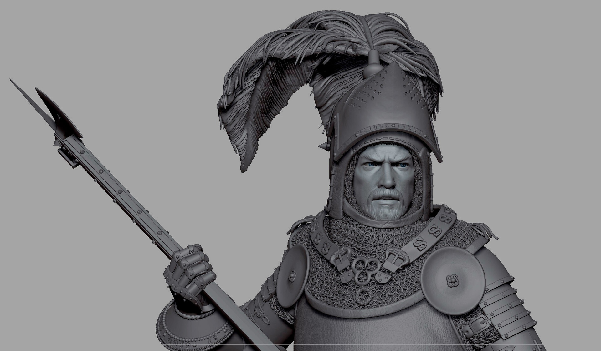 ArtStation - Knight at the Battle of Agincourt. Bust for 3D print