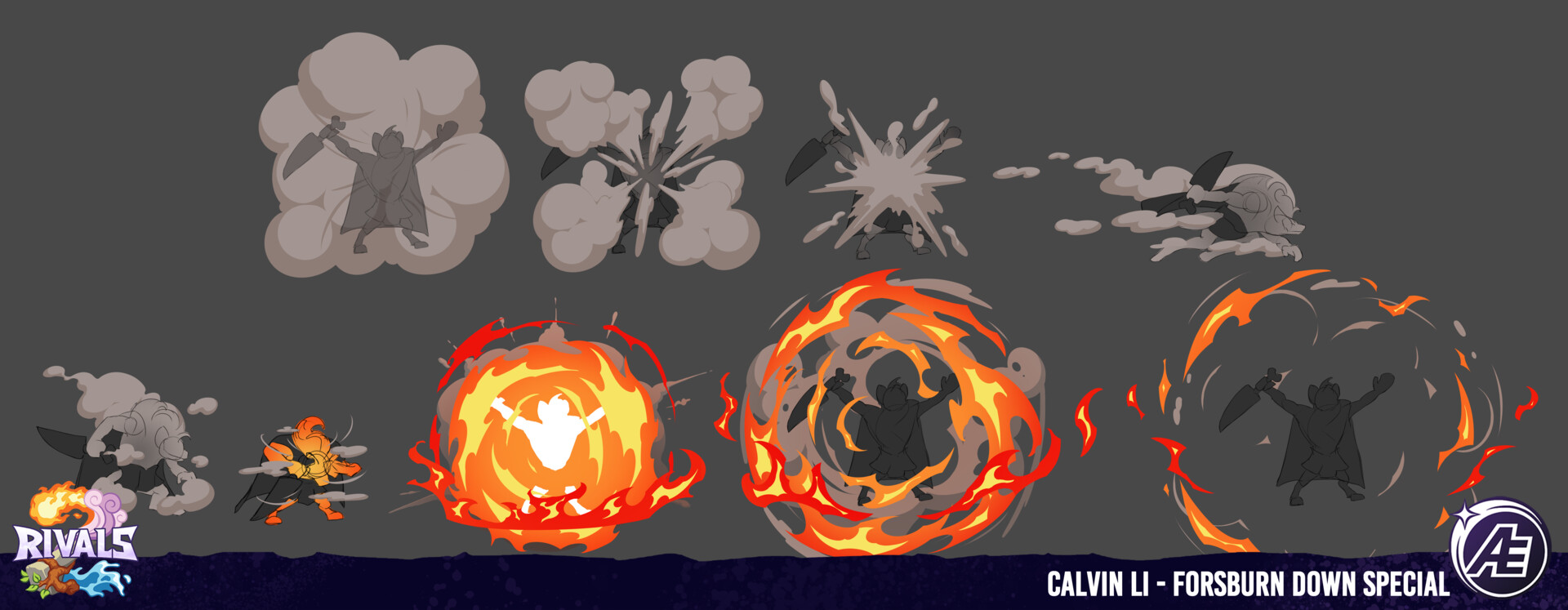 Calvin Li - Rivals of Aether 2 - Forsburn VFX Concepts