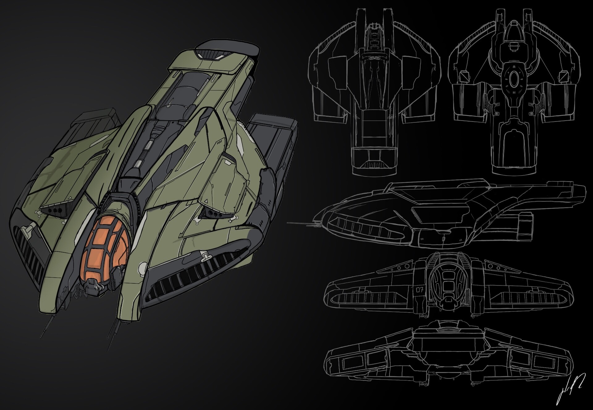 ArtStation - Star fighter - Heavy Class