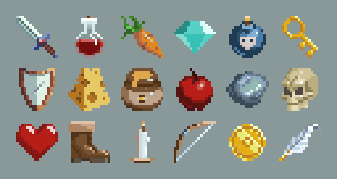 ArtStation - pixel items