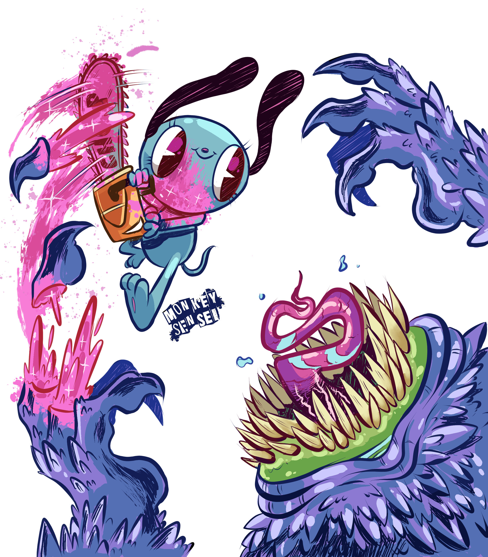 Monkey-Sensei - Doggy vs Monster