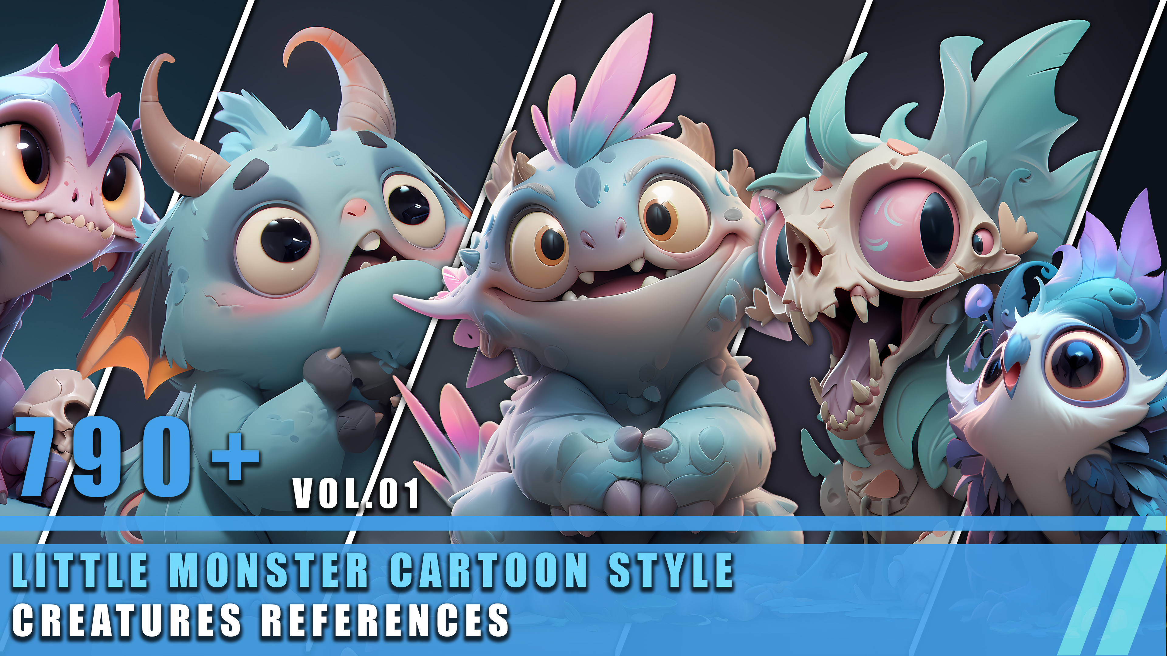 WaterLaw's Studio - 790+ Little Monster Cartoon Style - Creatures ...