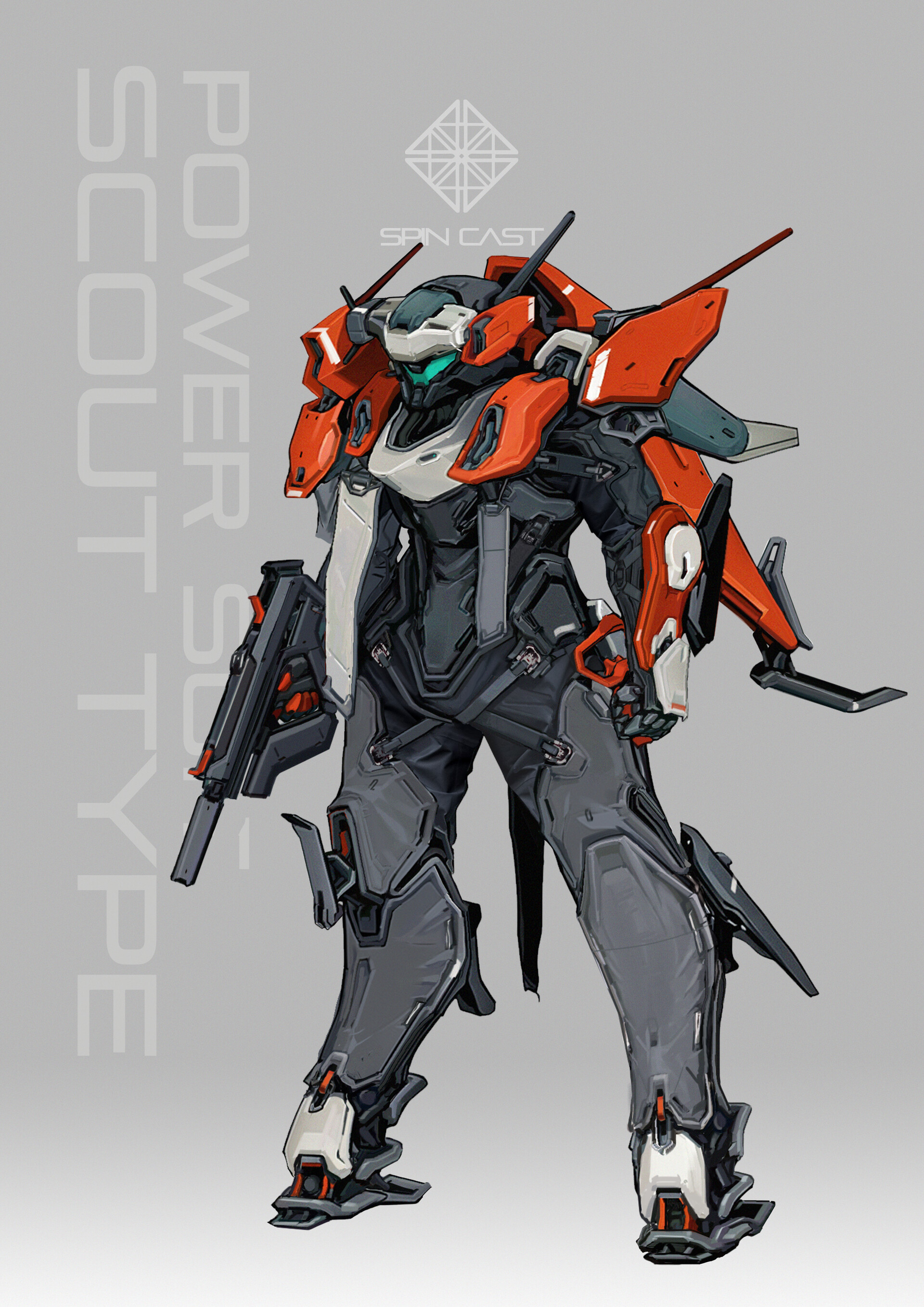 ArtStation - POWER ARMOR SCOUT TYPE