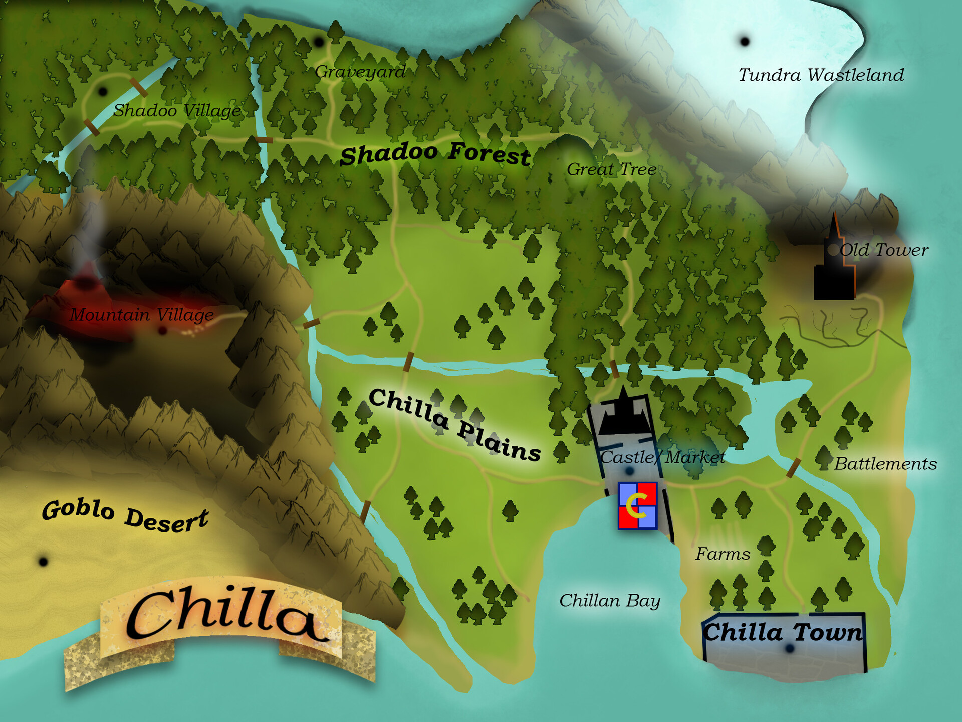 ArtStation - Chilla Game Map Concept