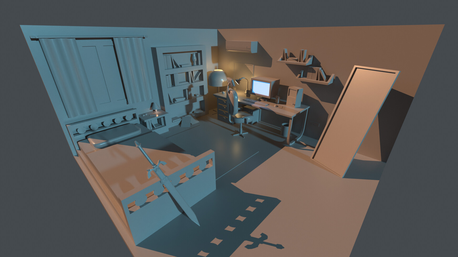 ArtStation - Simple 3D room