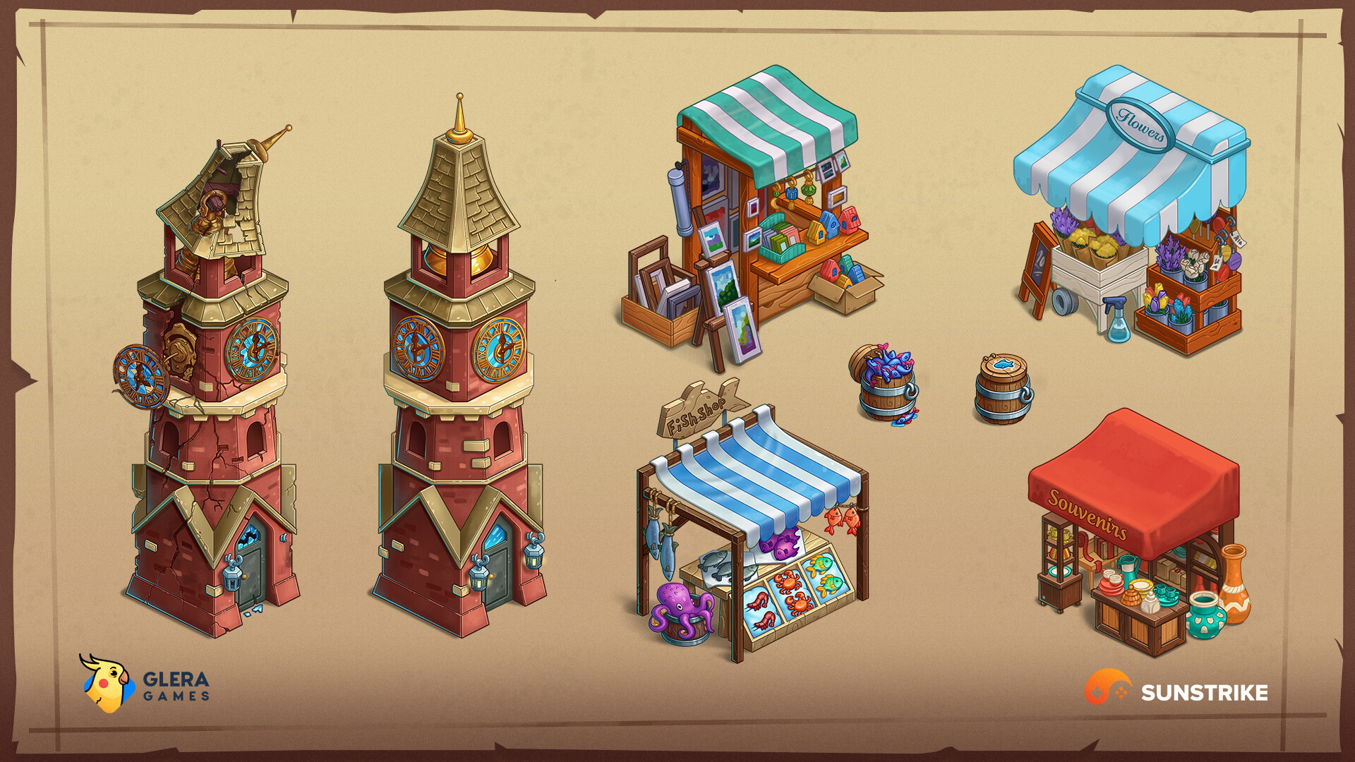 SunStrike Studios - Glera Games Props. Environment objects