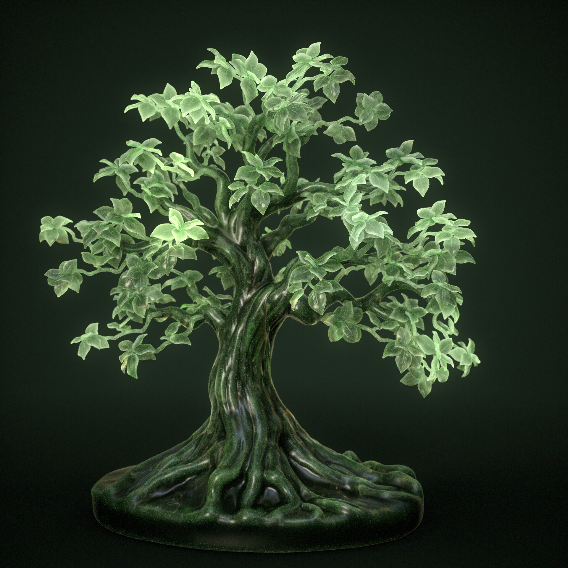 ArtStation - Jade tree created in Zbrush.