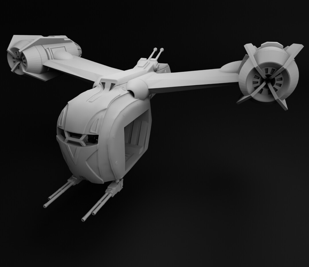 ArtStation - SS-54 Assault Ship - A Star Wars Concept - 3D printable ...