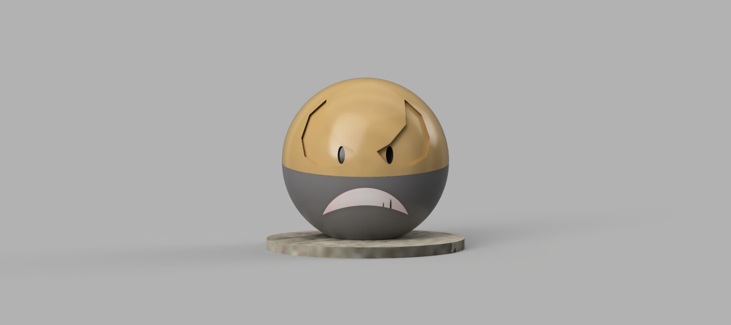 R con R 3D - Pokemon 0101 Electrode Hisuian Shiny