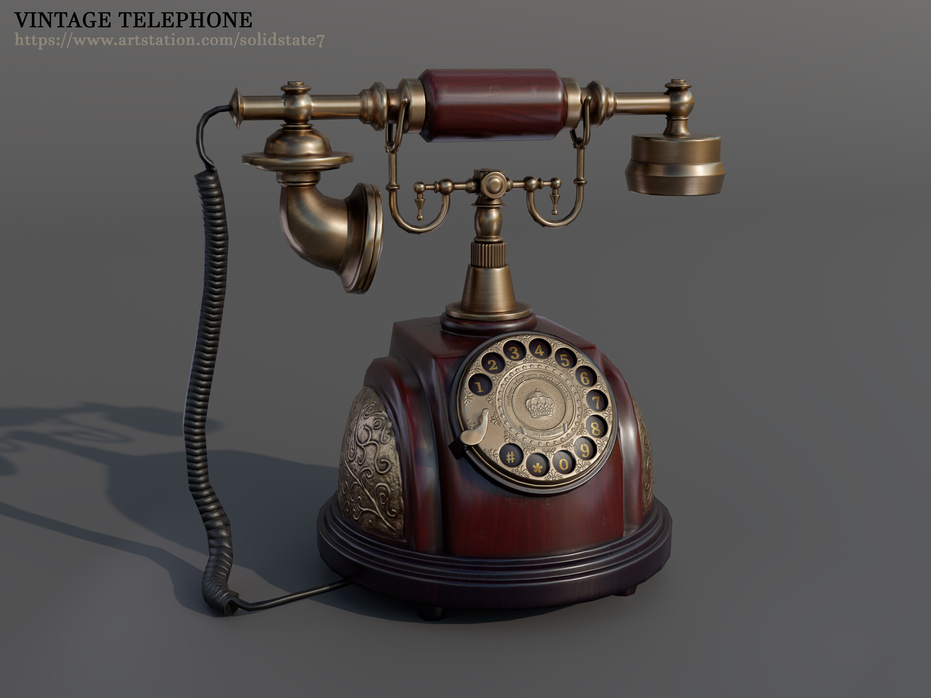ArtStation - Vintage Telephone (Game Ready)
