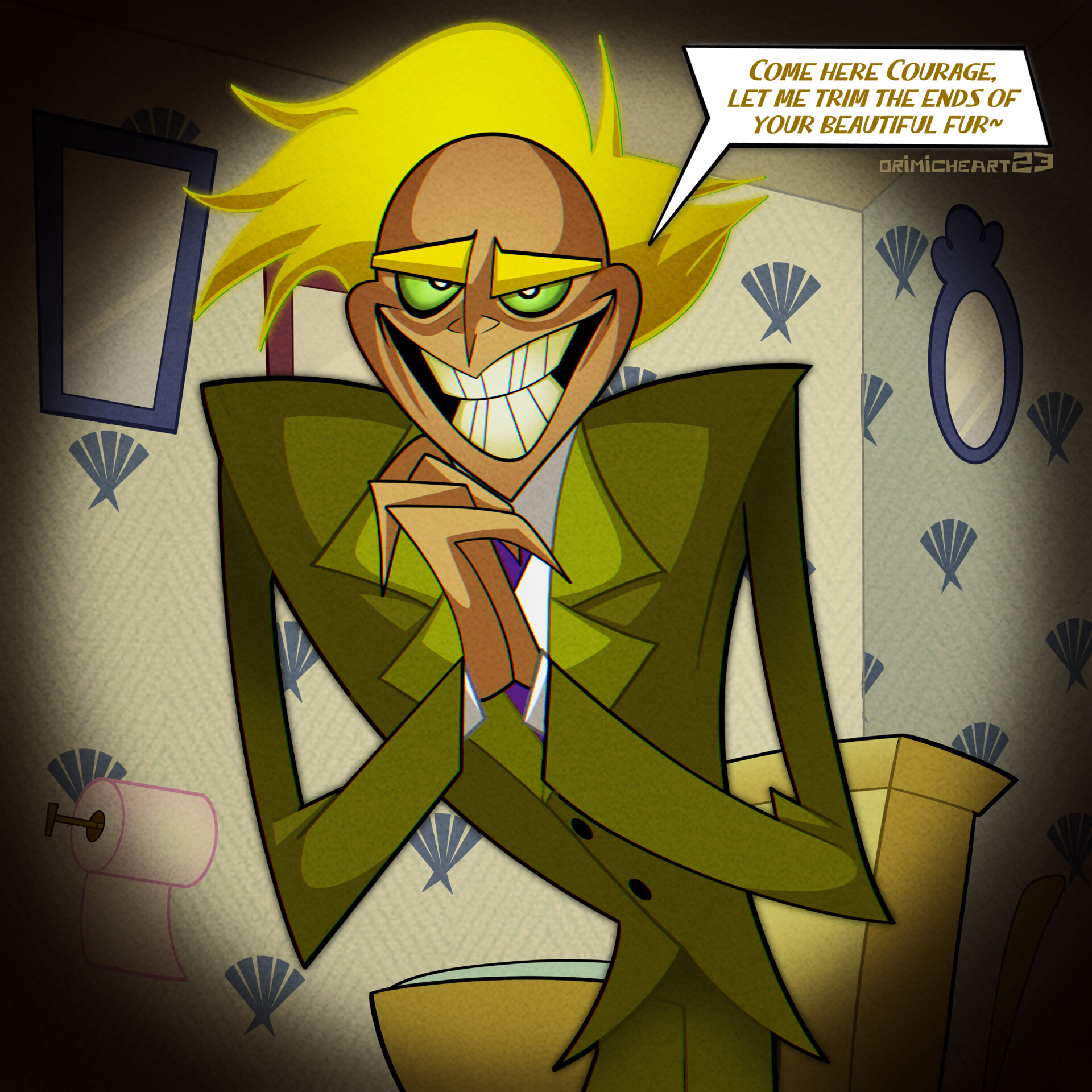 ArtStation - Freaky Fred (Courage the cowardly dog)