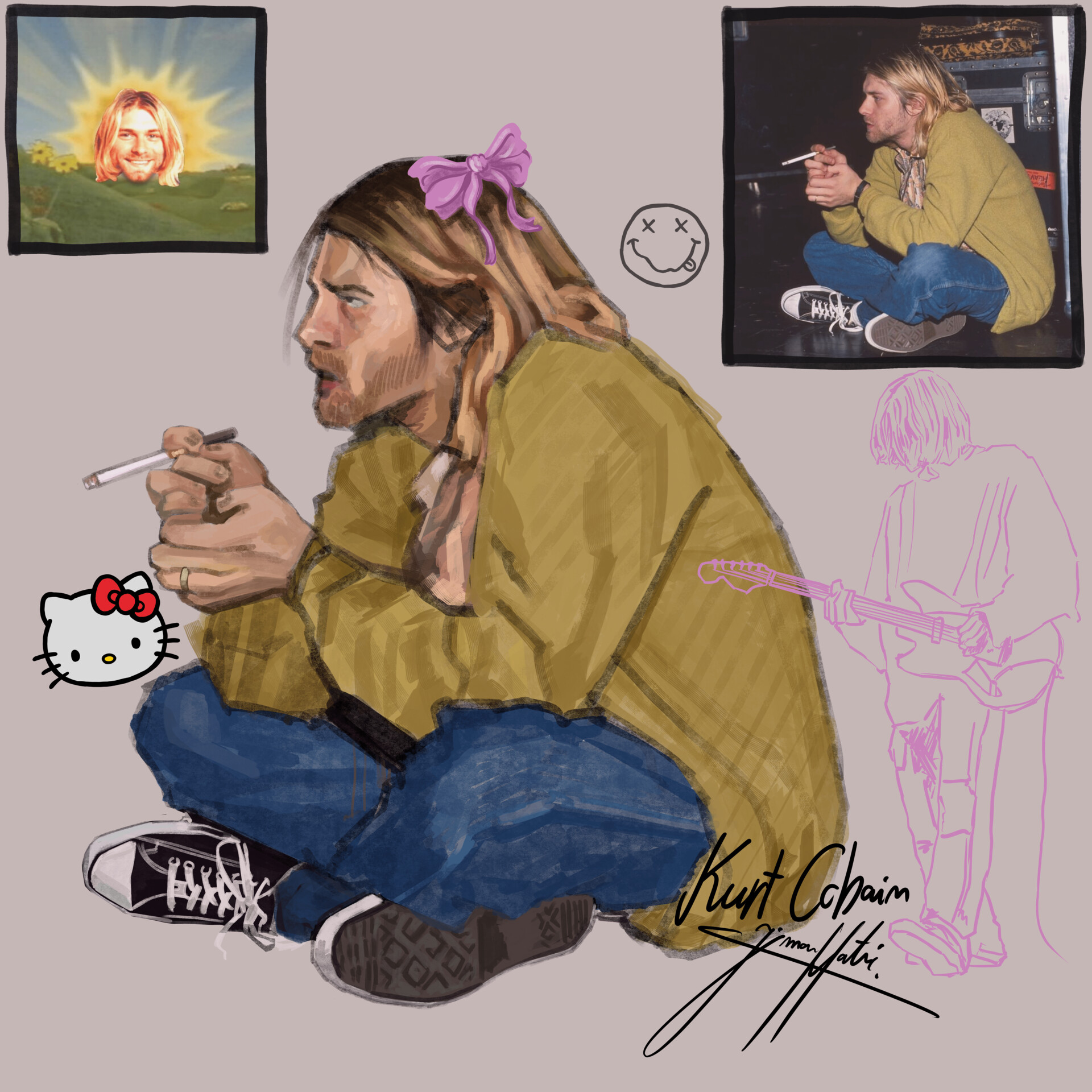 Kurt Cobain Fan Art Discover INPRNT