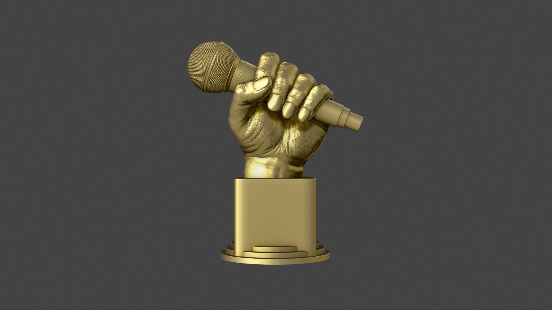 ArtStation - Music Trophy 3D Model