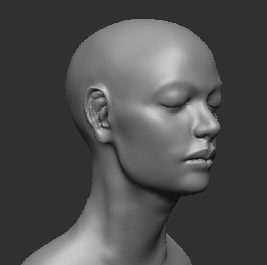 ArtStation - Female face sculpting