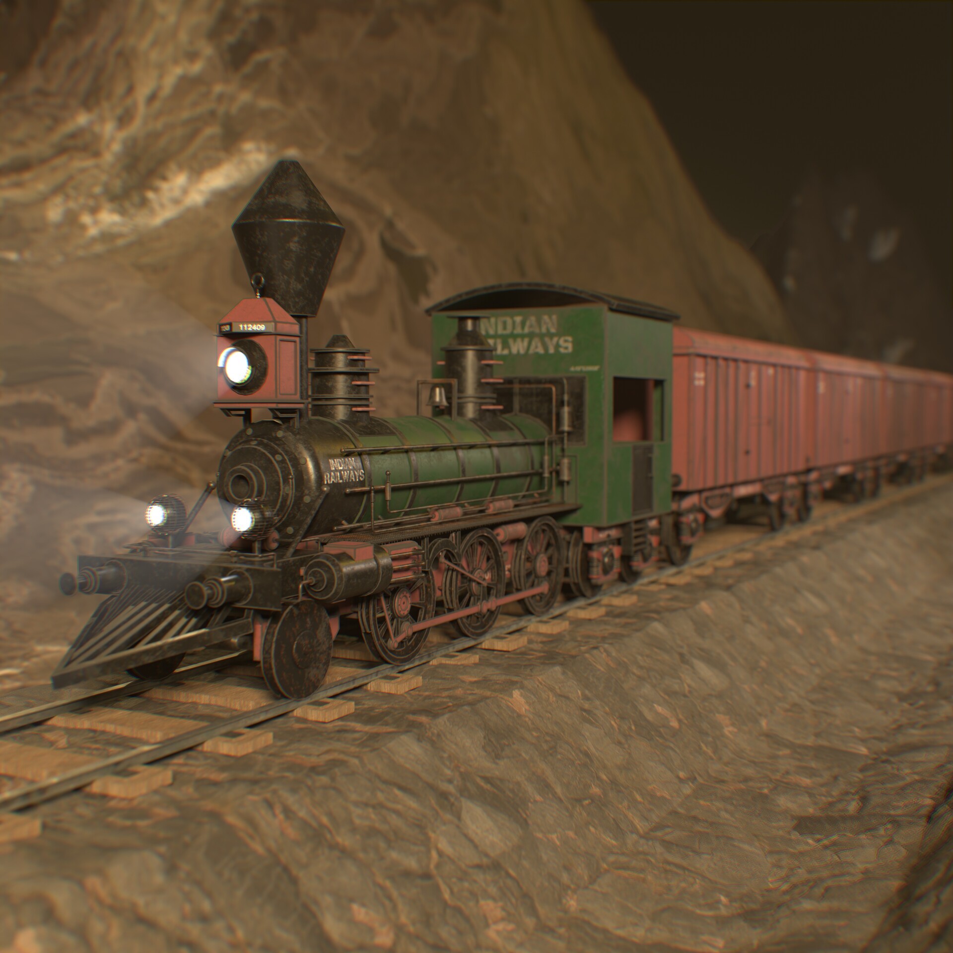 ArtStation - Old Vintage Train