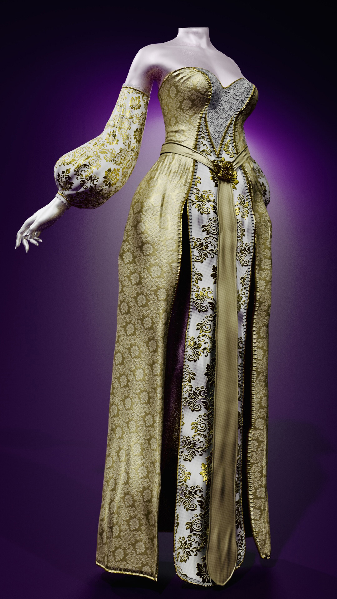 ArtStation - Good Princess Gown (Game Asset)