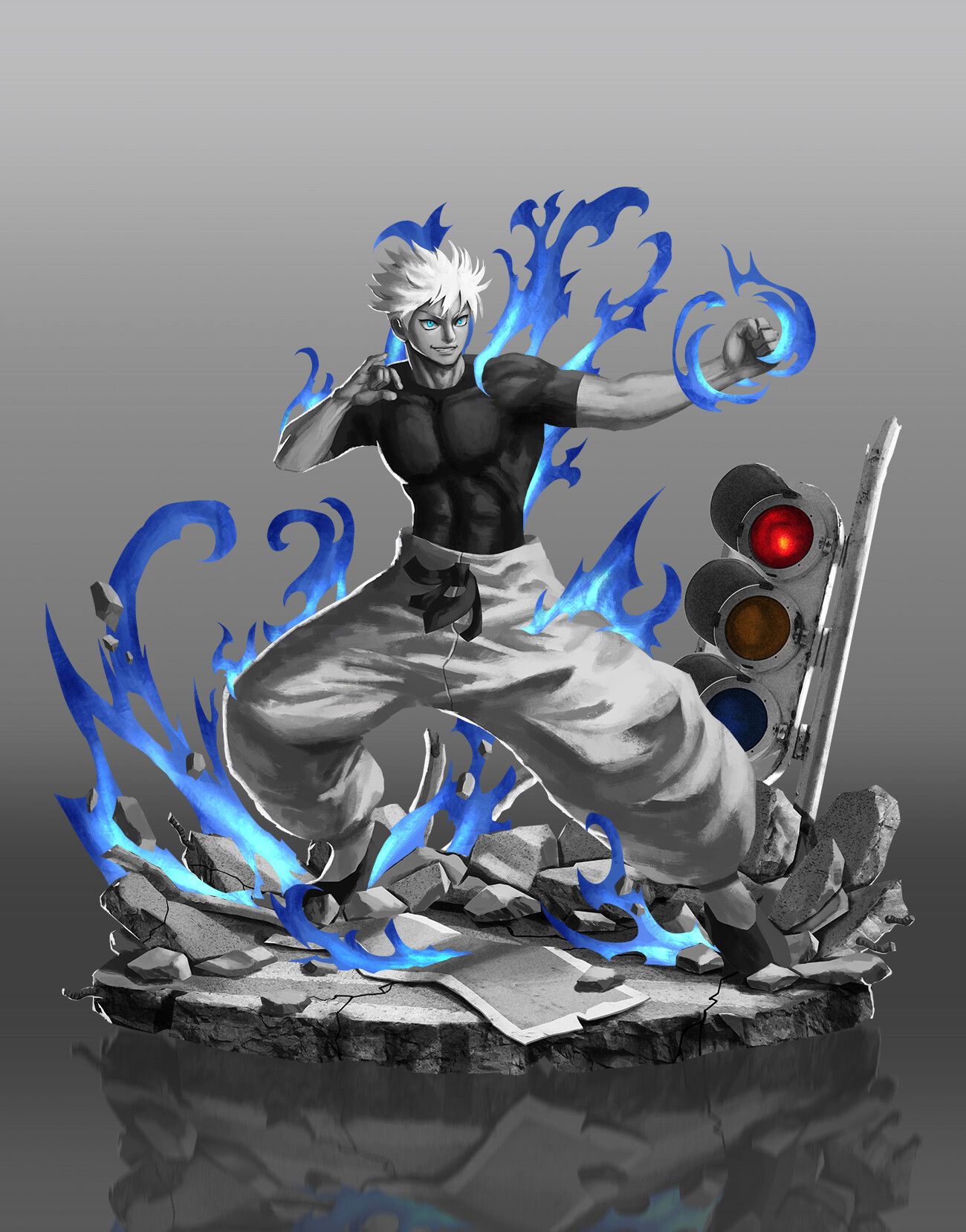 ArtStation - JJK Gojo satoru statues concept commis :3 for Yilmar/karasu